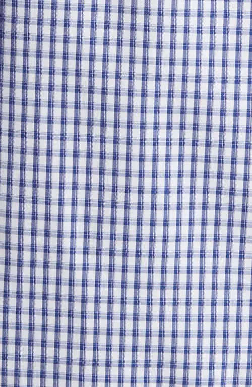 Cutter & Buck Cotton Blend Gingham Shirt - Tour Blue