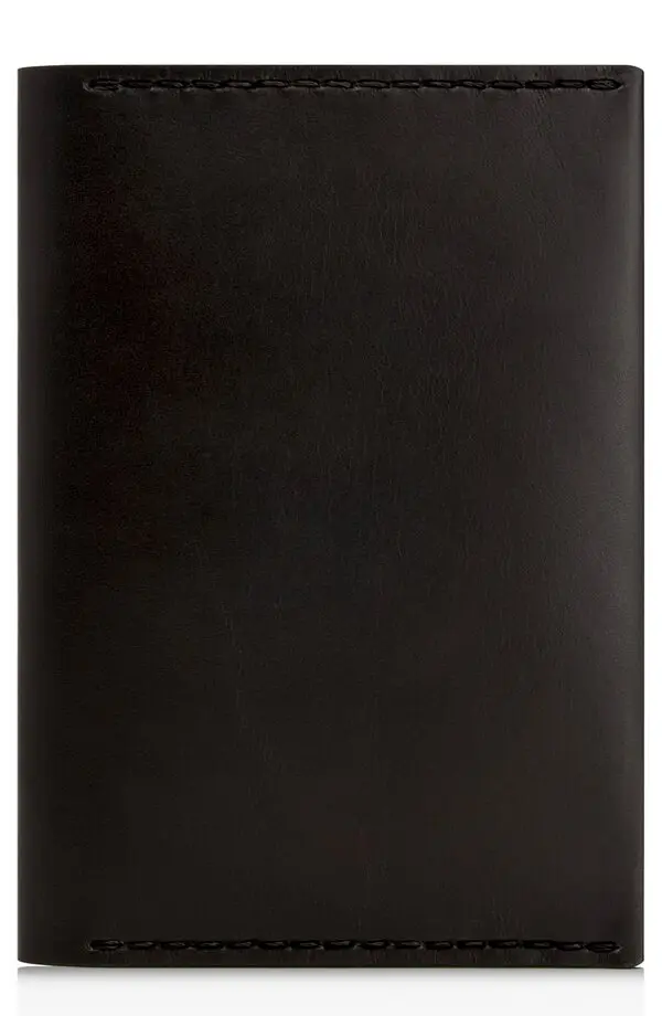 EZRA ARTHUR Leather Passport Walletblack