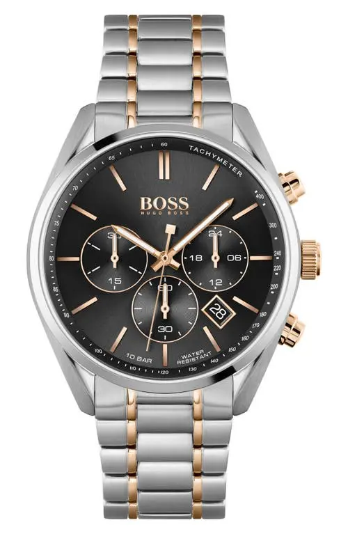 BOSS Champion Chronograph Bracelet Watch - Black