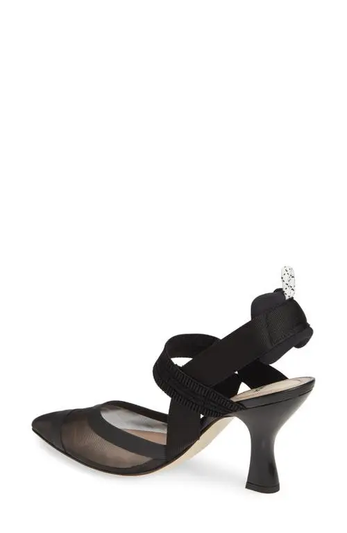 Fendi Colibri Slingback Pumps - Black