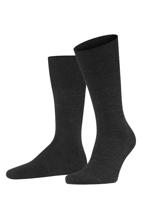 Falke Airport Wool-blend Socks - Anthracite