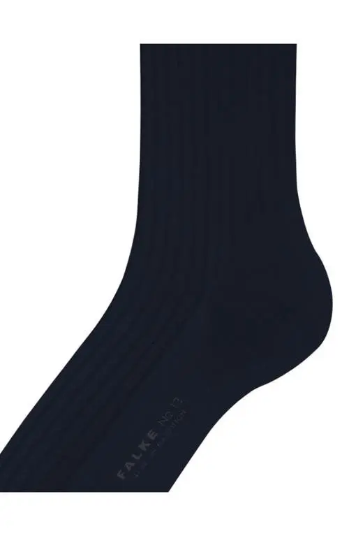 Falke No. 13 Egyptian Cotton Blend Dress Socks - Dark Navy