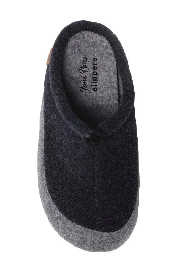 TONI PONS Mel Scuff Slipper - Navy Wool