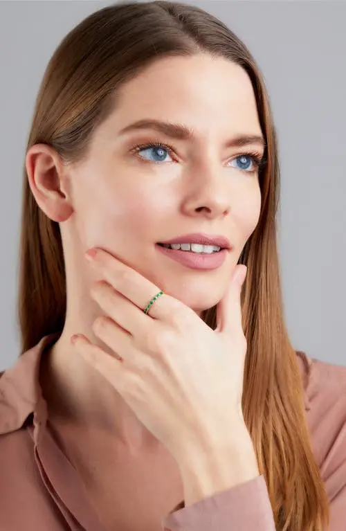 Bony Levy El Mar Emerald & Diamond Stacking Ring