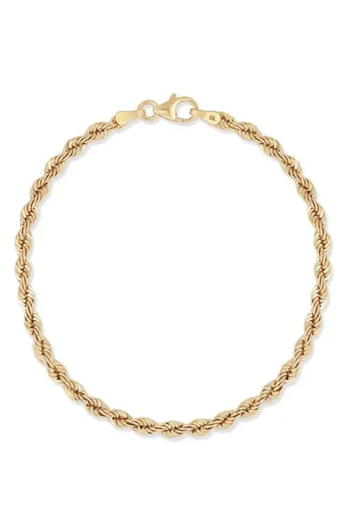Bony Levy 14k Gold Rope Chain Bracelet - Yellow