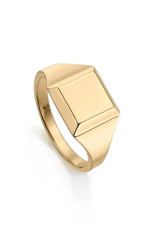 Monica Vinader Signature Signet Ring - Yellow Gold