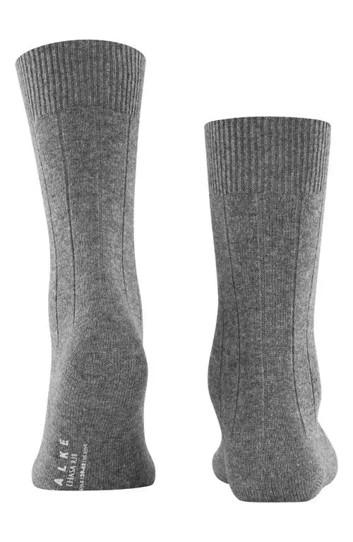 Falke Lhasa Wool And Cashmere Dress Socks - Light Grey