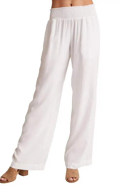 Bella Dahl Smock Waist Wide Leg Pants - White
