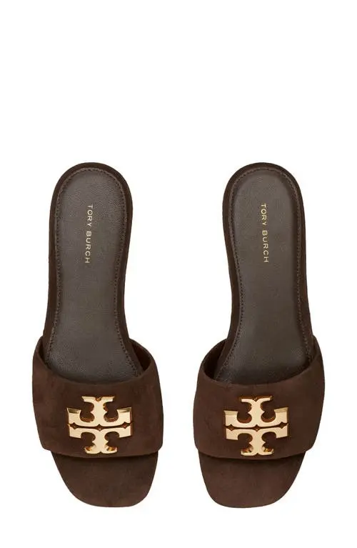Tory Burch Eleanor Slide Sandal - Dark Cocoa/gold