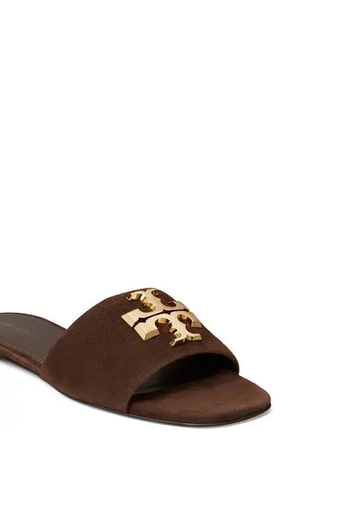 Tory Burch Eleanor Slide Sandal - Dark Cocoa/gold