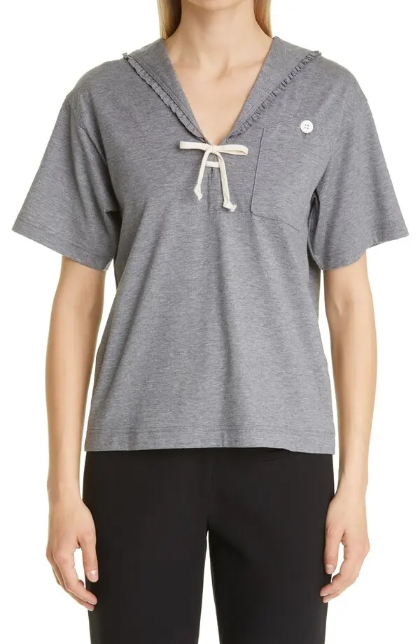 Tricot Comme Des GarçOns Sailor Bib Jersey Tee In Grey - 60% Off 