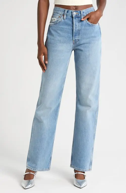 RE/DONE High Waist Loose Jeans - Worn Blue