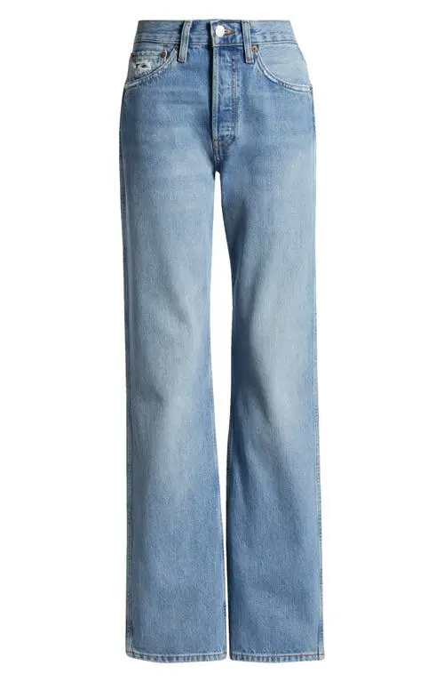 RE/DONE High Waist Loose Jeans - Worn Blue