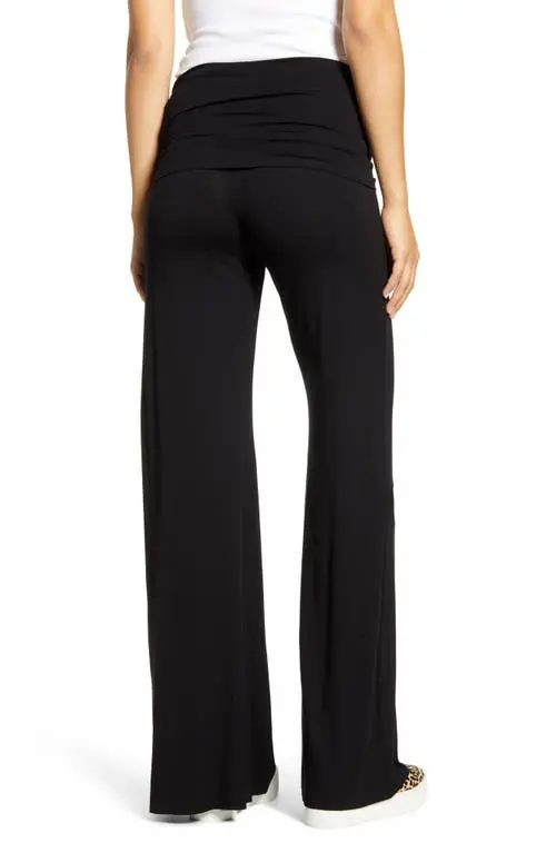 MATERNAL AMERICA Flare Leg Knit Maternity Pants