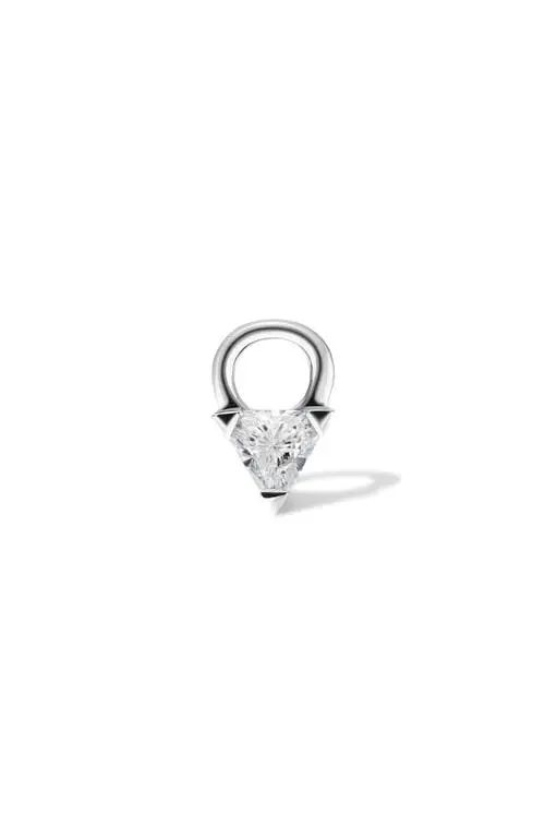 MARIA TASH Diamond Trillion Earring Charm - White Gold
