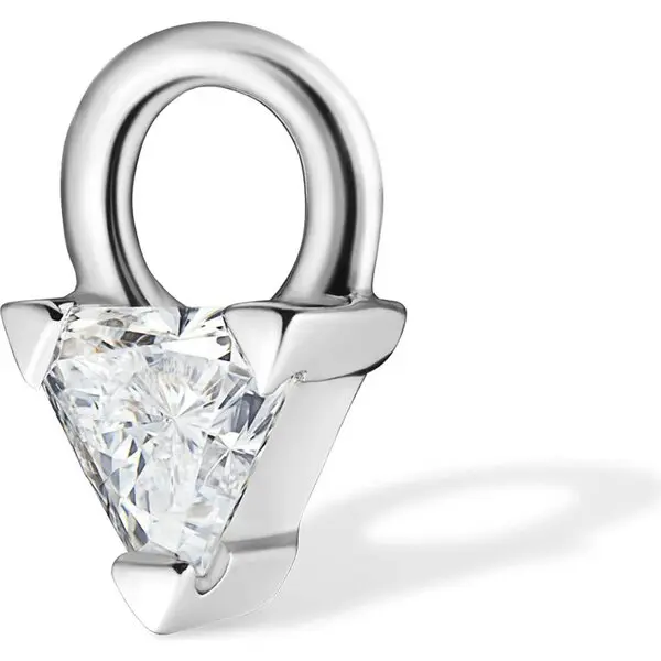 MARIA TASH Diamond Trillion Earring Charm - White Gold