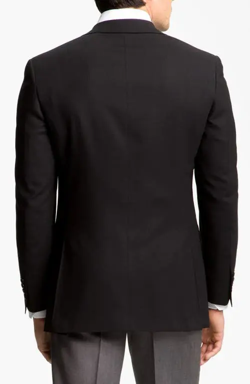 Canali Classic Fit Solid Wool Blazer - Black