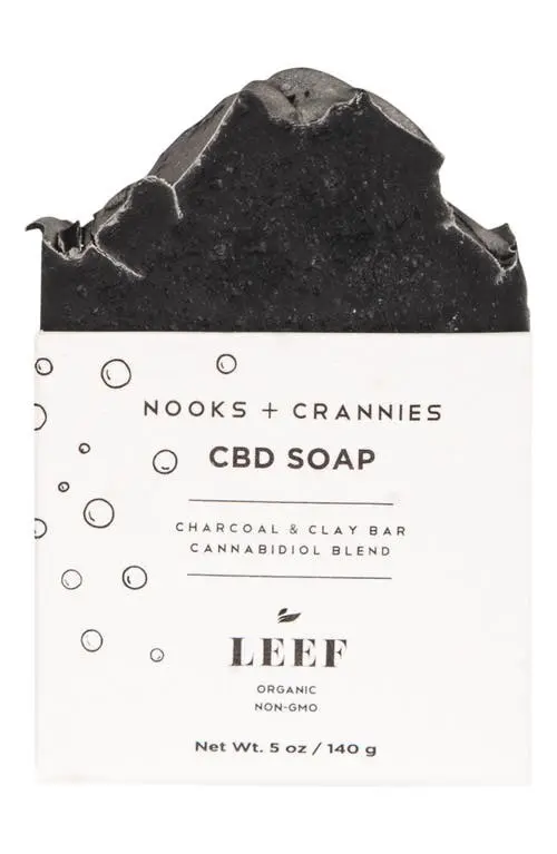 LEEF ORGANICS Nooks + Crannies Cbd Soap - Charcoal Clay