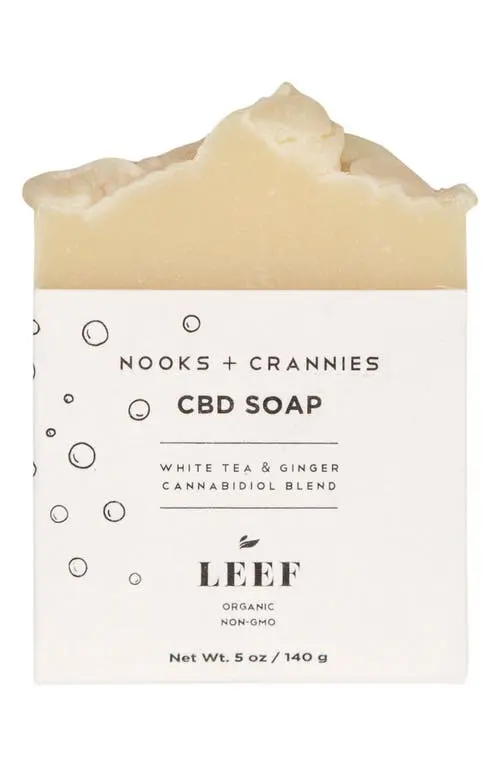 LEEF ORGANICS Nooks + Crannies Cbd Soap - White Tea Ginger