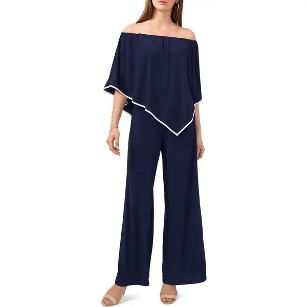 Chaus Off-the-shoulder Jumpsuit - Navy