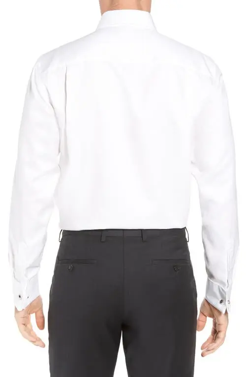 David Donahue Horizontal Twill Regular Fit Tuxedo Shirt