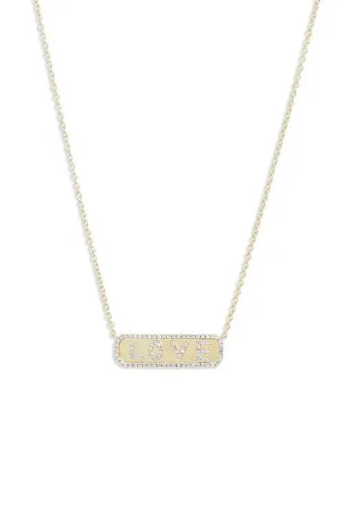 Meira T Diamond Love Pendant Necklace - Yellow Gold/diamond