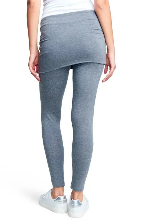 MATERNAL AMERICA Belly Support Maternity Leggings - Charcoal