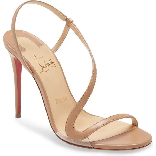 CHRISTIAN LOUBOUTIN Slingback Stiletto Sandal - Nude
