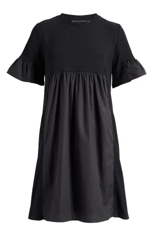 English Factory Solid Mini Dress - Black