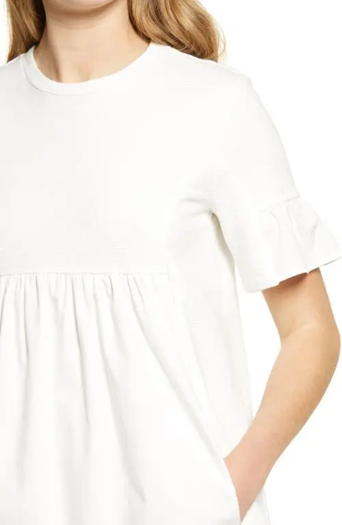 English Factory Solid Mini Dress - White