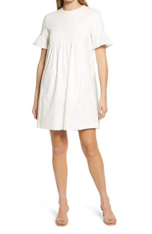 English Factory Solid Mini Dress - White