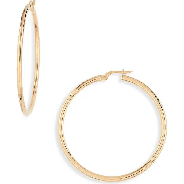Roberto Coin 45mm Hoop Earrings - Yellow Gold