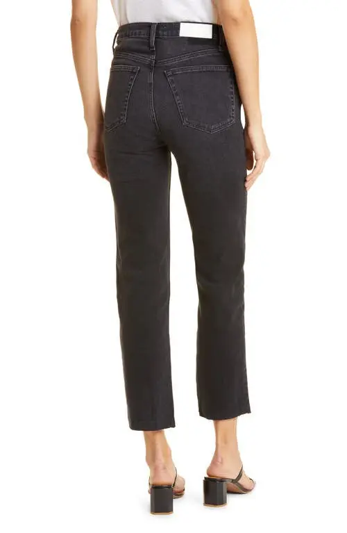 RE/DONE 70s Ultra High-waist Stovepipe Jeans - Washed Noir