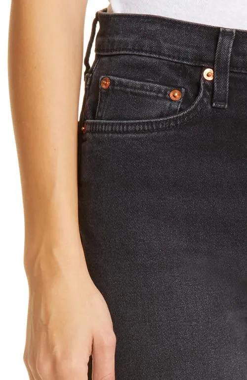 RE/DONE 70s Ultra High-waist Stovepipe Jeans - Washed Noir