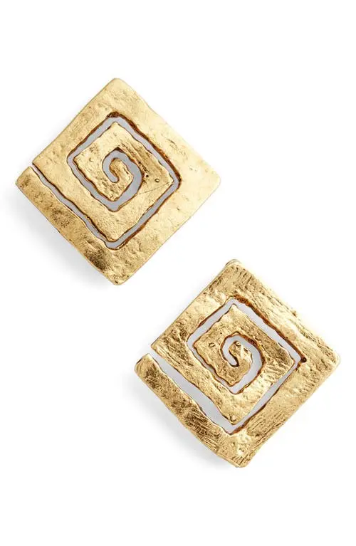 KARINE SULTAN Square Stud Earrings - Gold