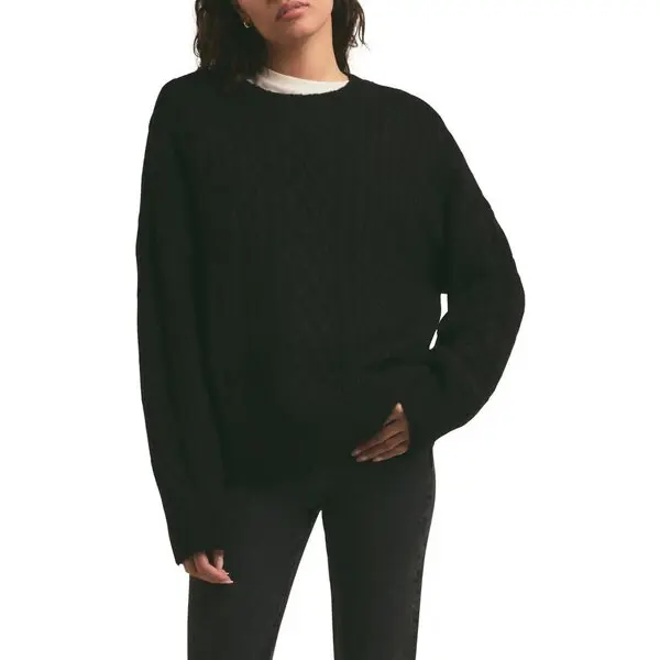 FAVORITE DAUGHTER Oversized Cable-knit Sweater