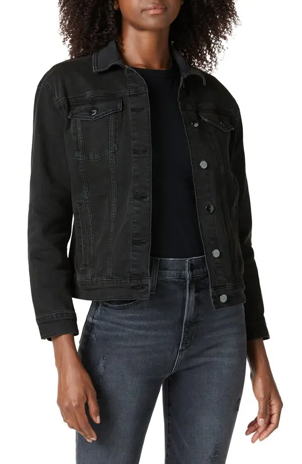 JOE'S The Boyfriend Denim Jacket - Black