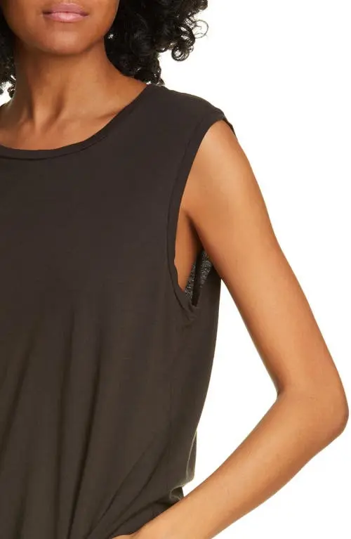 NILI LOTAN Cotton Muscle Tee - Washed Black