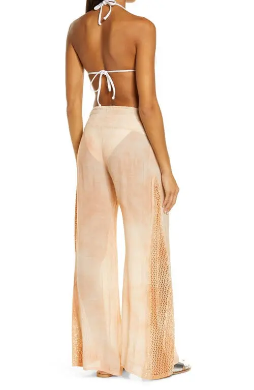 Elan Crochet Trim Wide Leg Cover-up Pants