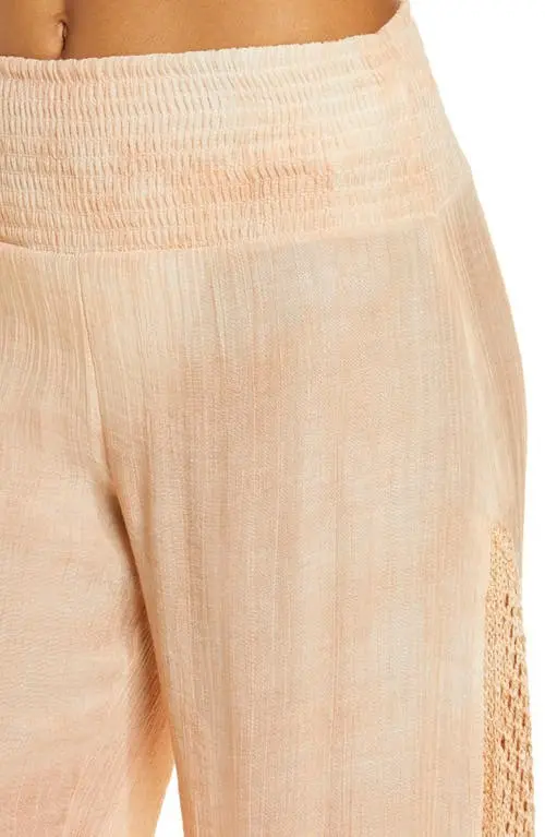 Elan Crochet Trim Wide Leg Cover-up Pants