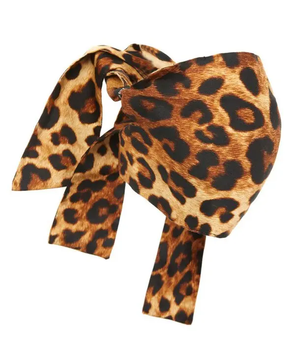 R13 - Leopard Print Face Scarf
