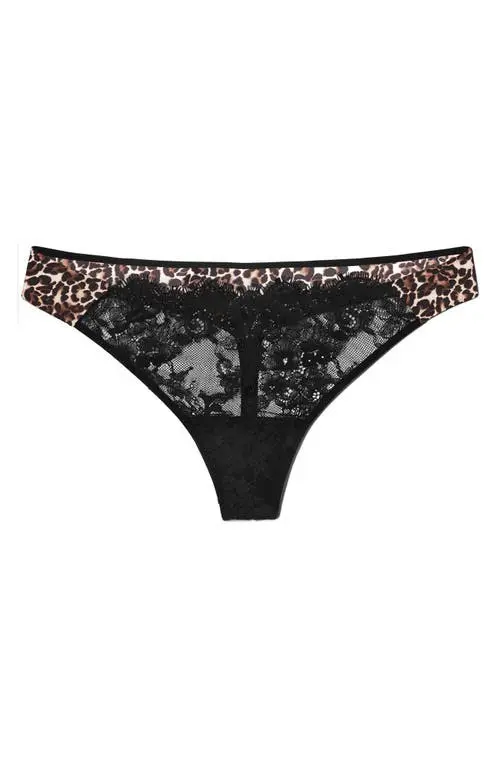 SKARLETT BLUE Entice Thong - Black Leopard Print