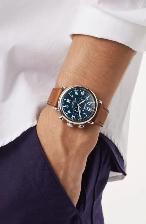 Shinola Runwell Chronograph Strap Watch - Midnighblu