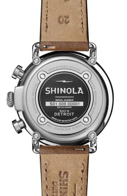 Shinola Runwell Chronograph Strap Watch - Midnighblu