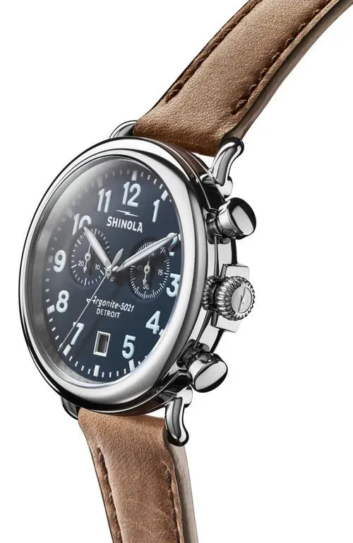 Shinola Runwell Chronograph Strap Watch - Midnighblu