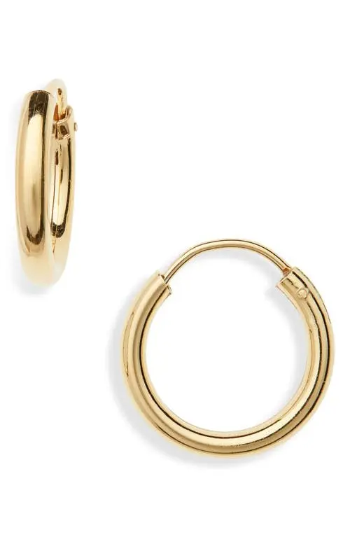 Argento Vivo Milano Sterling Silver Hoop Earrings - Gold