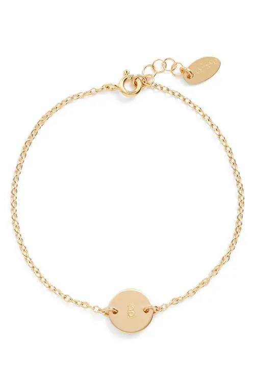 NASHELLE Initial Mini Disc Bracelet - 14k Gold Fill B