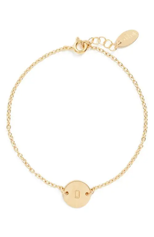 NASHELLE Initial Mini Disc Bracelet - 14k Gold Fill D