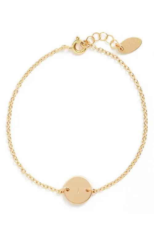 NASHELLE Initial Mini Disc Bracelet - 14k Gold Fill I