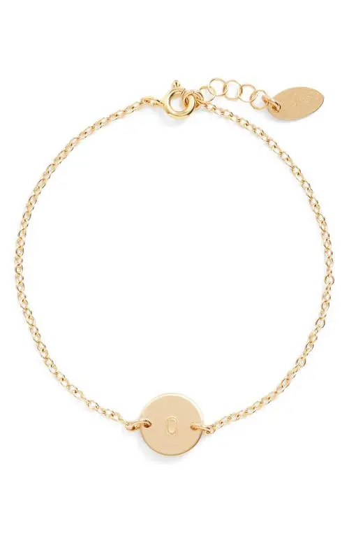 NASHELLE Initial Mini Disc Bracelet - 14k Gold Fill O